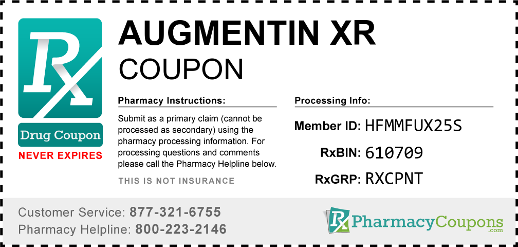 Augmentin XR Coupon - Pharmacy Discounts Up To 80%