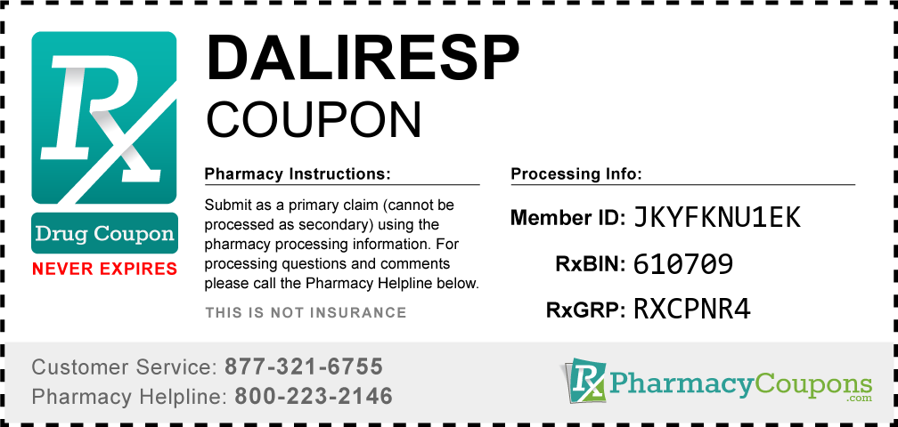 Daliresp Coupon - Pharmacy Discounts Up To 80%
