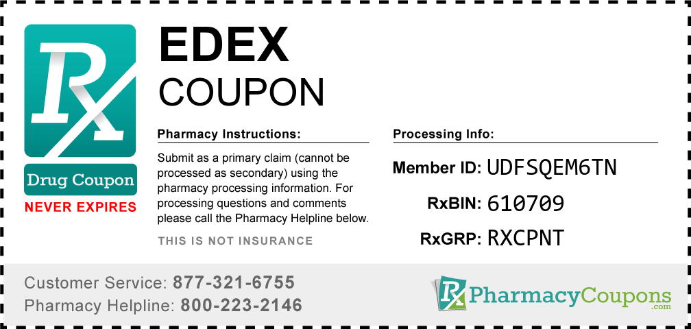 Edex Coupon - Pharmacy Discounts Up To 80%