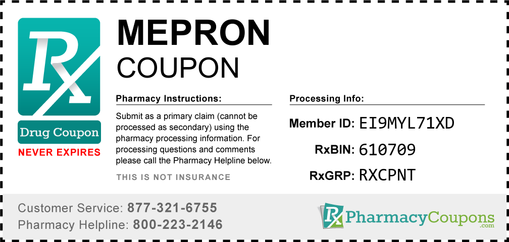 Mepron Coupon - Pharmacy Discounts Up To 80%