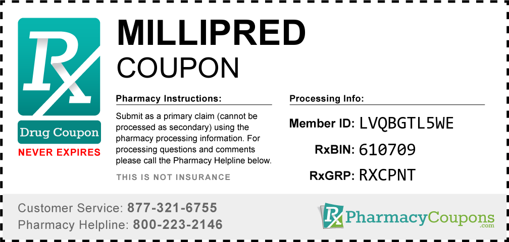 Millipred Coupon - Pharmacy Discounts Up To 80%