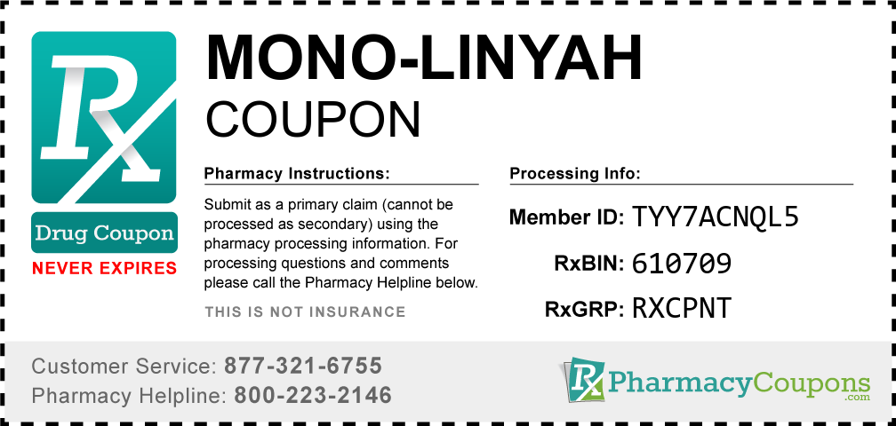 Mono Linyah Coupon - Pharmacy Discounts Up To 80%