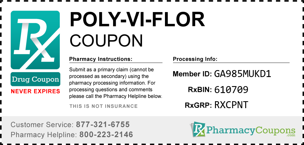 Poly Vi Flor Coupon - Pharmacy Discounts Up To 80%