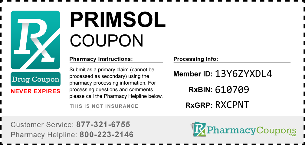 Primsol Coupon - Pharmacy Discounts Up To 80%