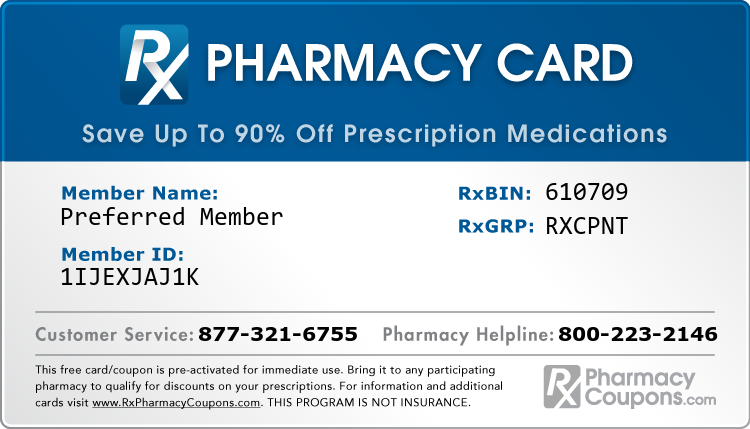 Rx Pharmacy Card - Discount Prescriptions Up To 80%