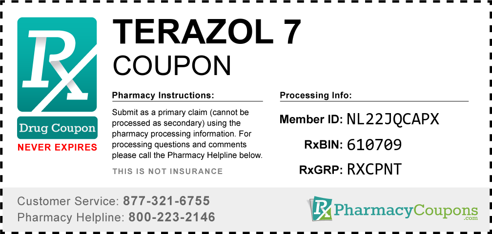 Terazol 7 Coupon - Pharmacy Discounts Up To 80%