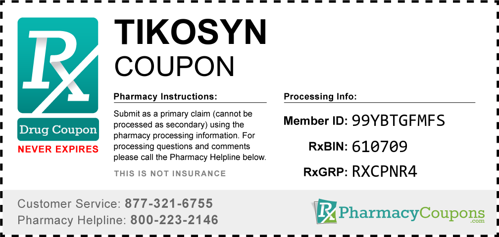 Tikosyn Coupon - Pharmacy Discounts Up To 80%