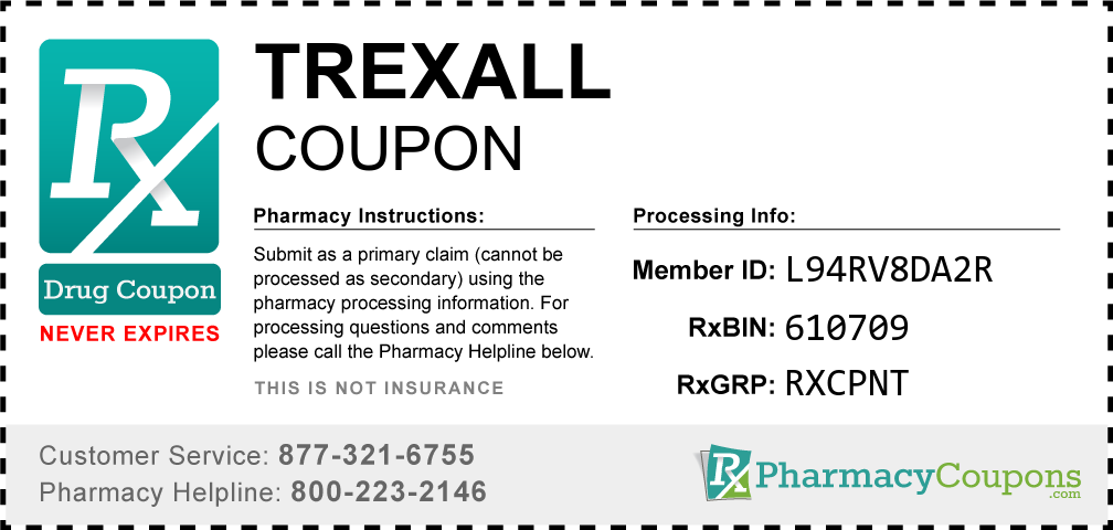 Trexall Coupon - Pharmacy Discounts Up To 80%